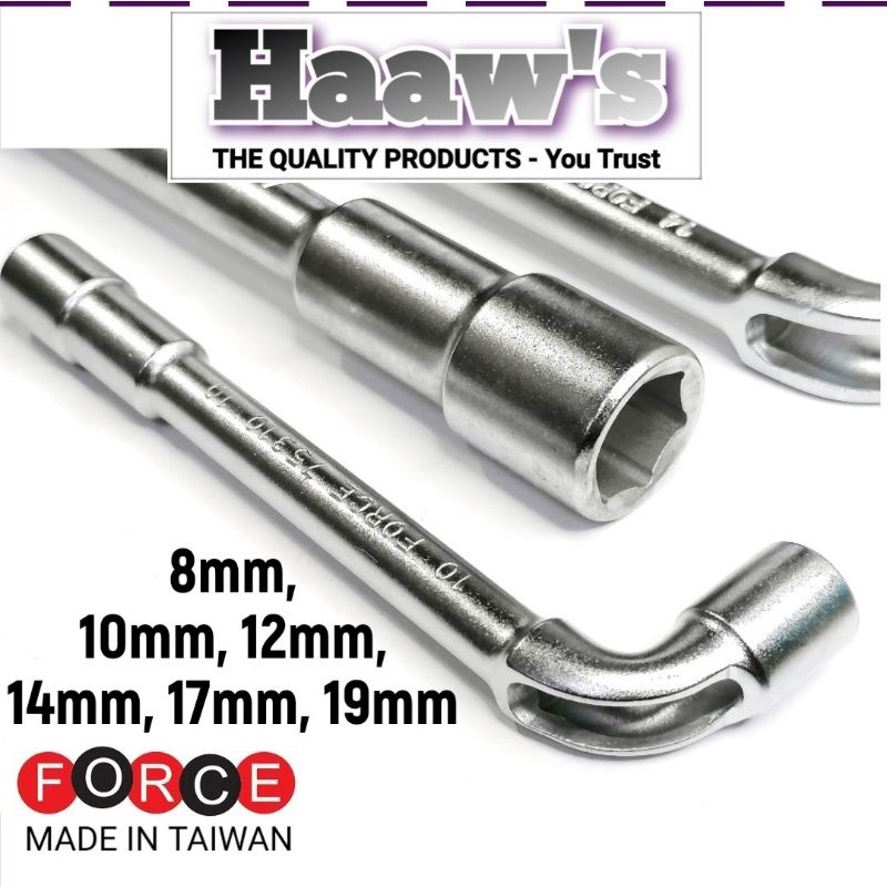 100% MADE IN TAIWAN - L Angle Box Socket Spanner Wrench Set - FORCE ...