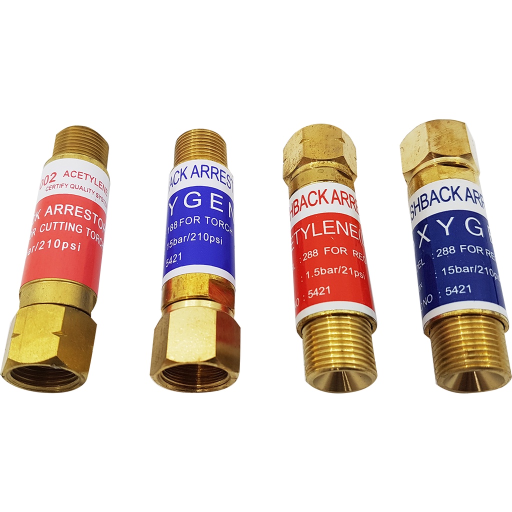 [SG STOCK] FLASHBACK ARRESTOR 188/288 Brass Oxygen Acetylene Check ...