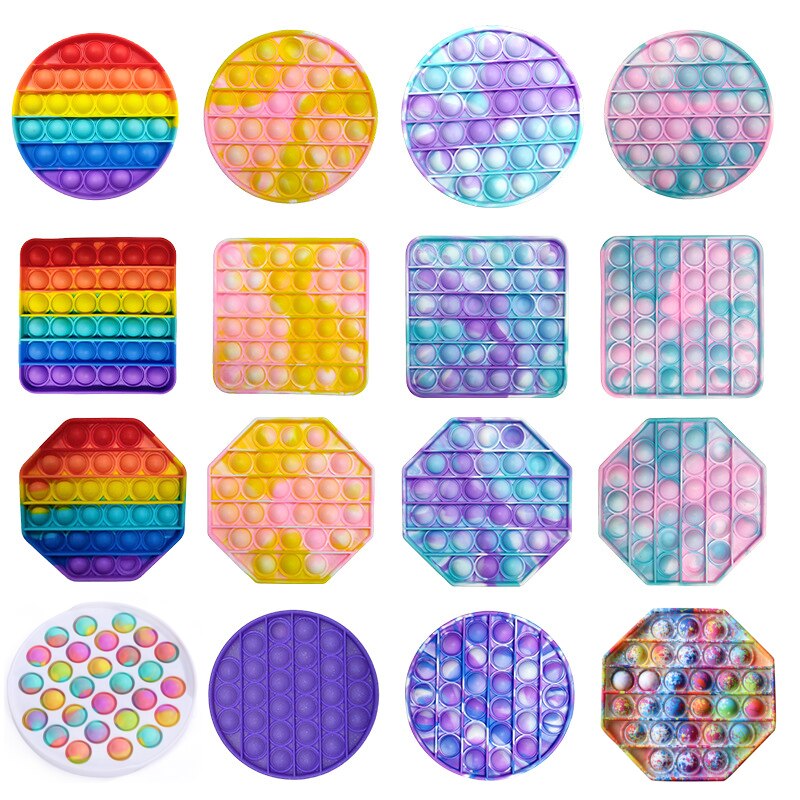 New Pop It Push Bubble Fidget Toys Adult Stress Relief Toy PopIt Soft ...