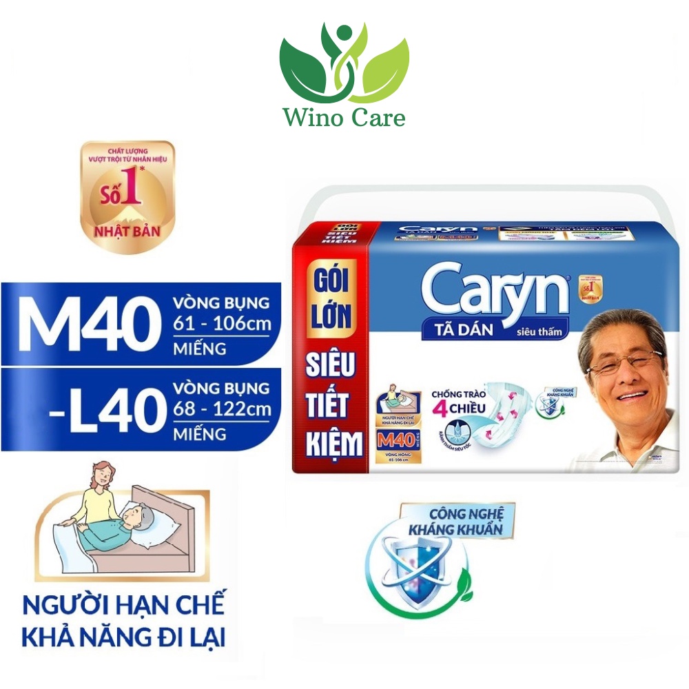 Caryn adult diapers in stickers of all sizes M40/L40 pieces, 4-way anti ...