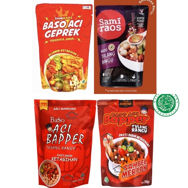 Ready Stock SG !! Baso Aci Bapper, Baso Aci Geprek / Tulang Rangu Sami ...