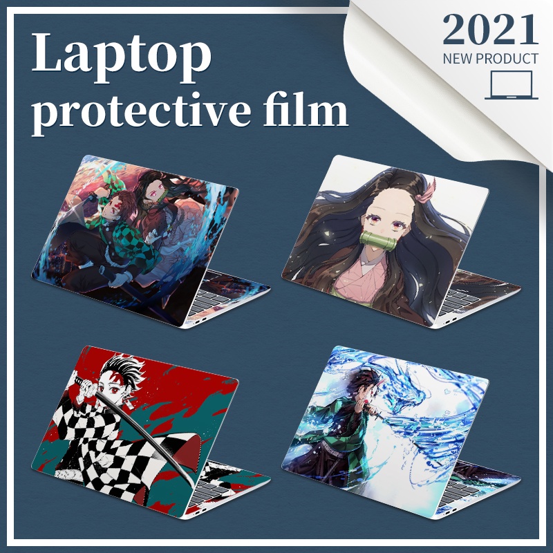 Demon Slayer Cartoon Notebook Sticker Skin for 11 12 13 14 15 17 Inch ...