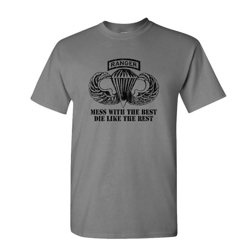 Funny Men's tshirt Airborne Ranger Army Special Forces Fight Cotton ...