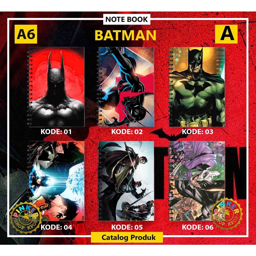 Notebook/notebook BATMAN SERIES 1 A6 CONTAINS 50 BOOK SHEETS | Shopee ...