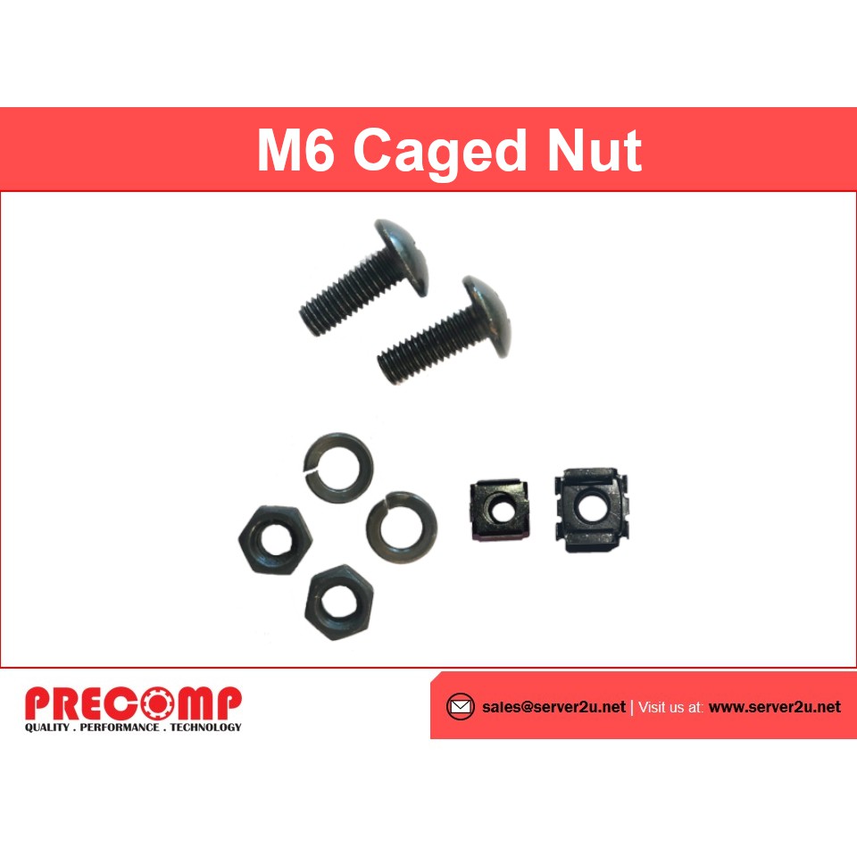 GrowV M6 Caged Nut for Server Rack (1 pack = 20 set) | Shopee Singapore
