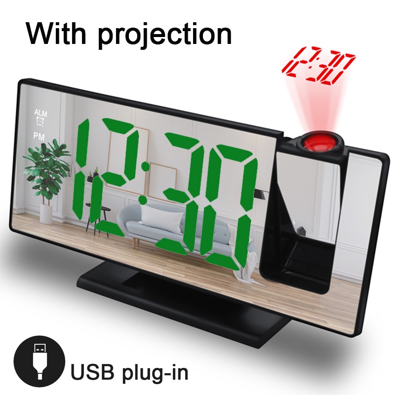 Digital Alarm Clock Smart Projector Clock Table Electronic Clock With ...
