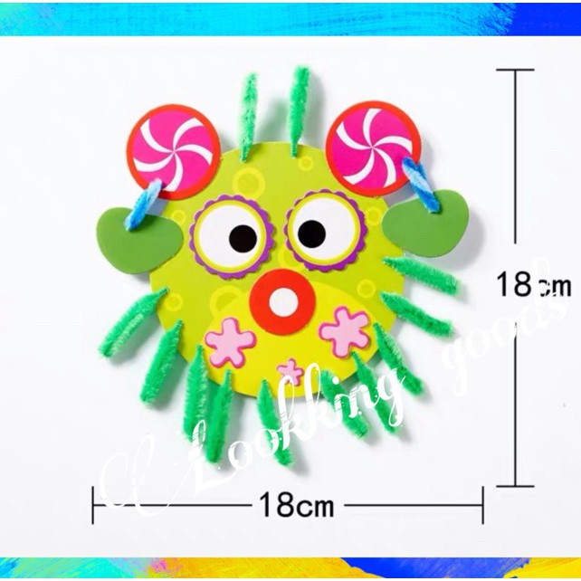 Kids DIY 3D Handmade Craft Toy Children Puffer Fish DIY Card (1 set ...