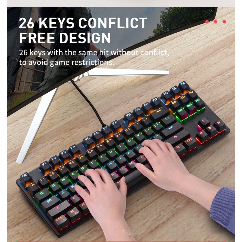 【SG ReadyStock】Real Mechnical Gaming Keyboard RGB LED Rainbow Backlight ...