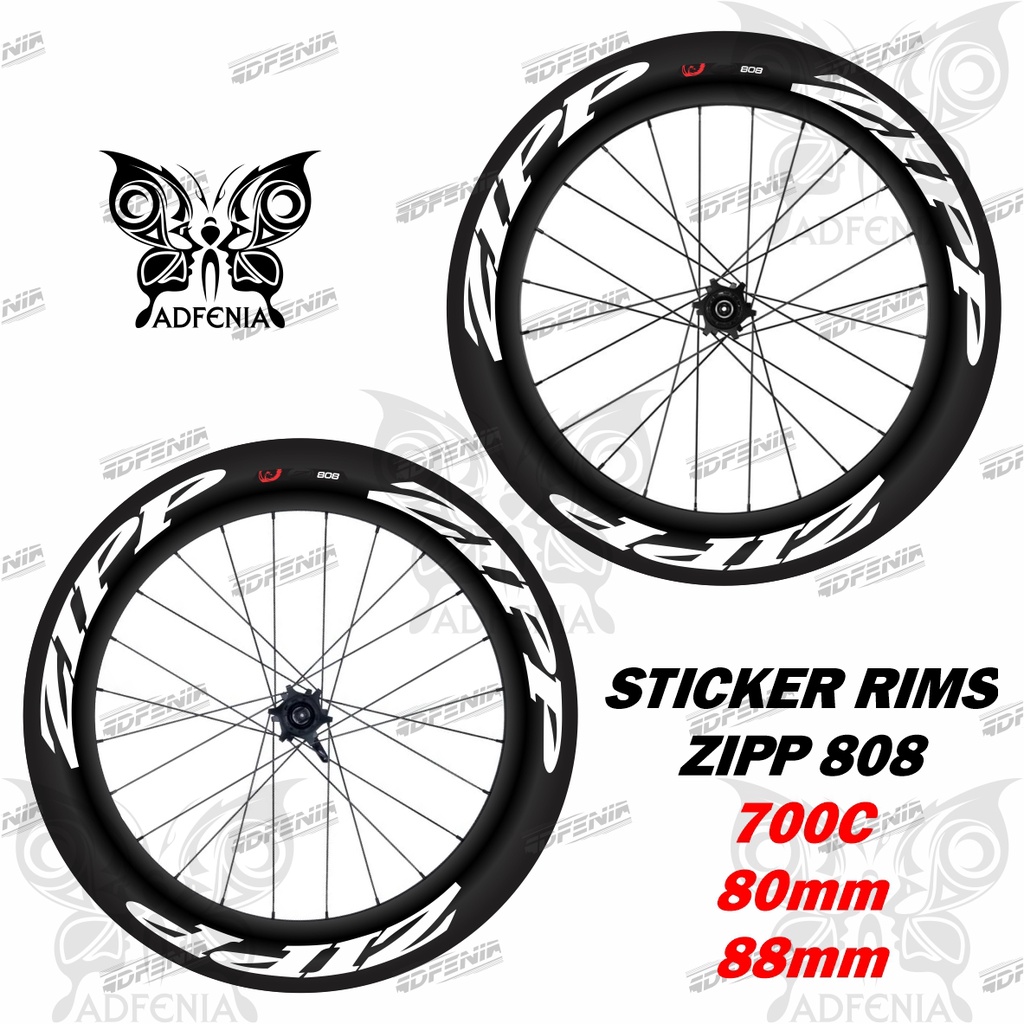 Zipp 808 Road Bike Fixed Gear 700c Rims Decal Sticker | Shopee Singapore