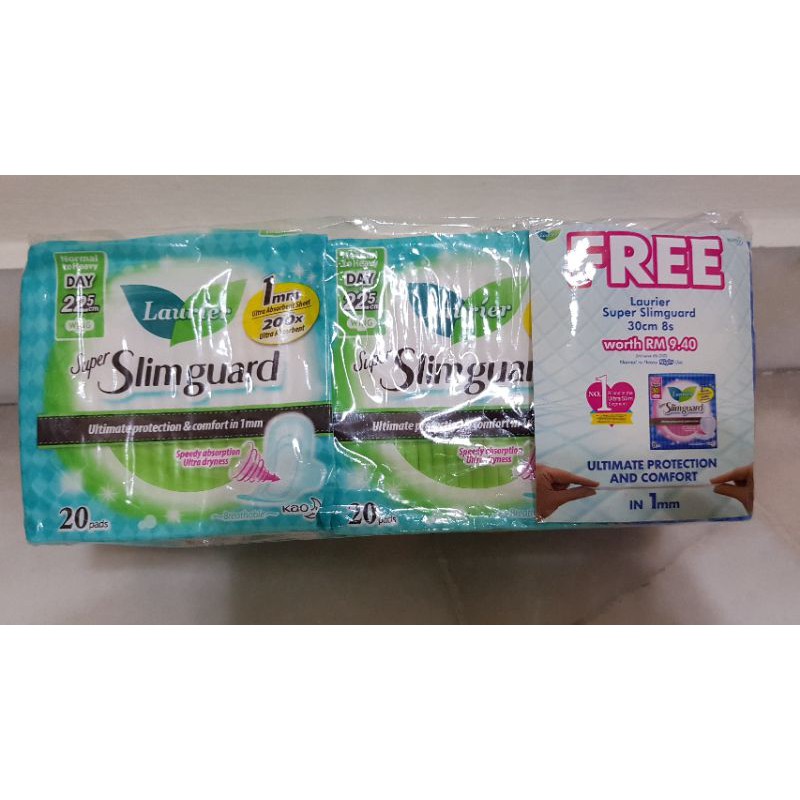 Laurier Super Slimguard 1mm Sanitary Pad Normal to Heavy Day 22.5cm ...