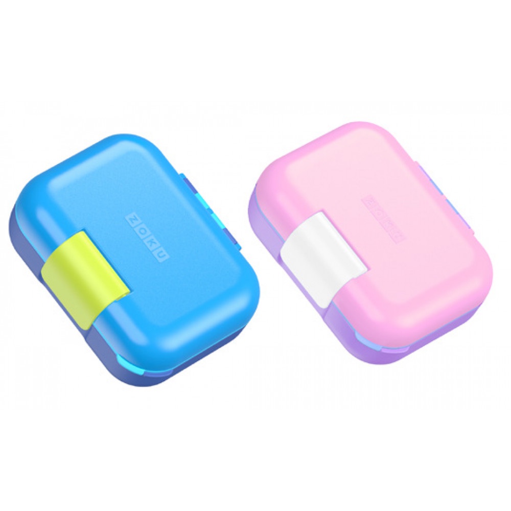 Zoku Neat Bento Jr. Kid's Lunch Box, Compact Two-Compartment Design ...