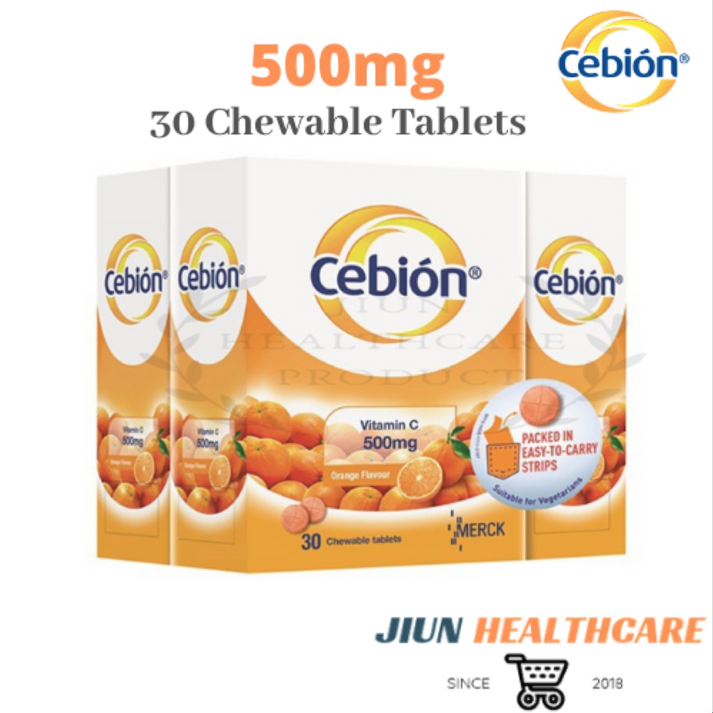 Cebion Vitamin C 500mg Chewable Tablets (30's/ 3X30's) | Shopee Singapore