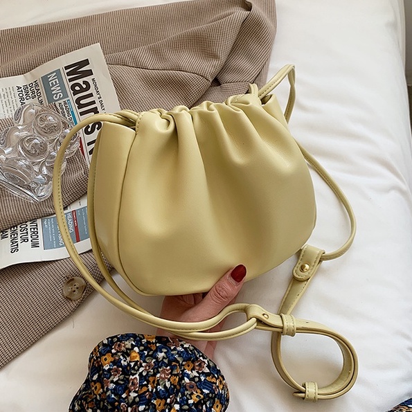 [SG SELLER] 4 Colors - Cute Korea Drawstring Crossbody Sling Bag Plain ...