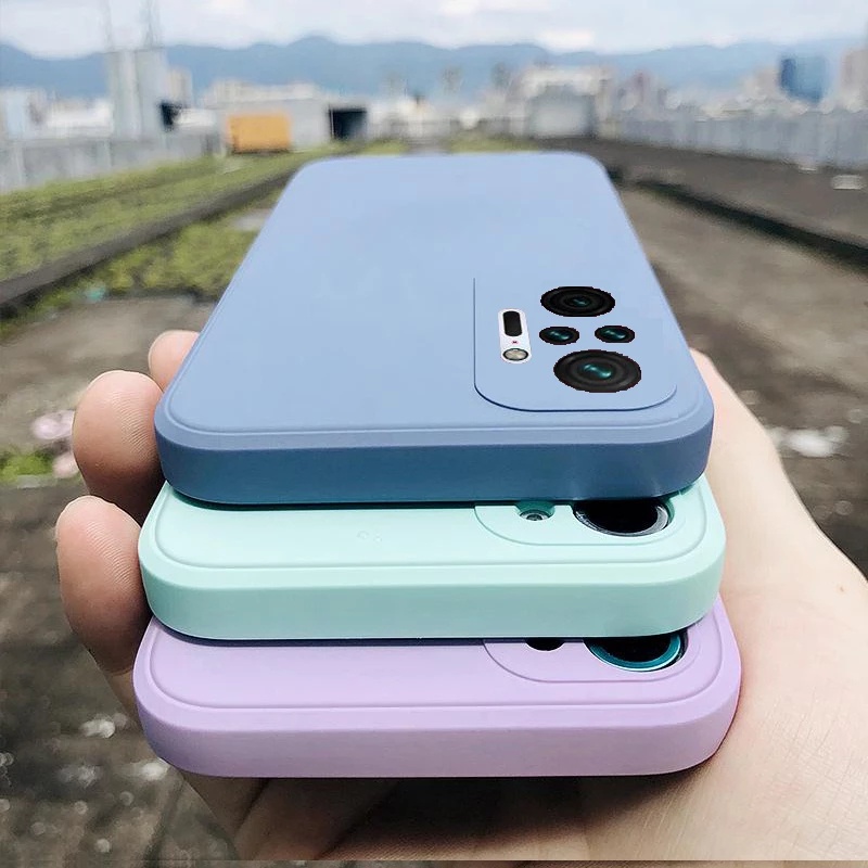 Xiaomi Redmi Note 10 9 8 7 Pro 10s 9s 10 Square Soft TPU Candy Color ...
