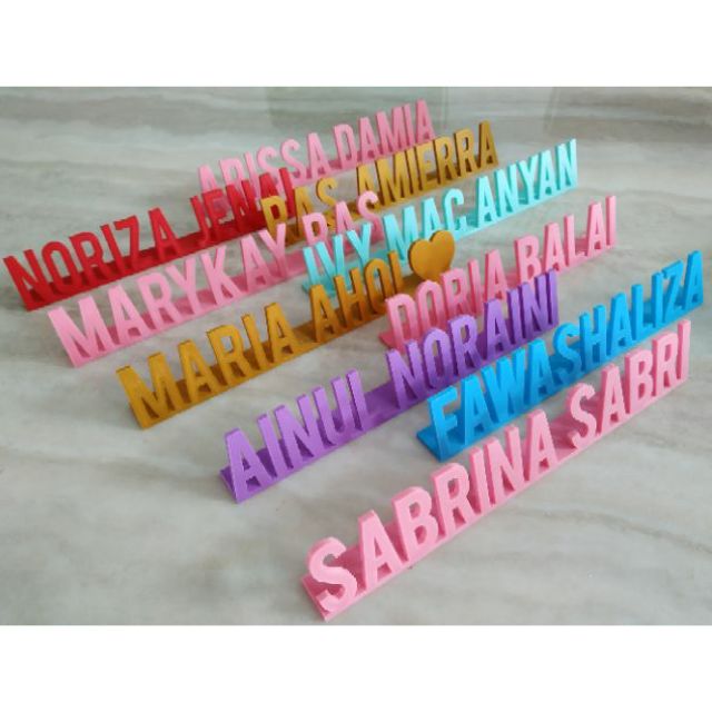 Custom Name Tag Stand Plate | Shopee Singapore