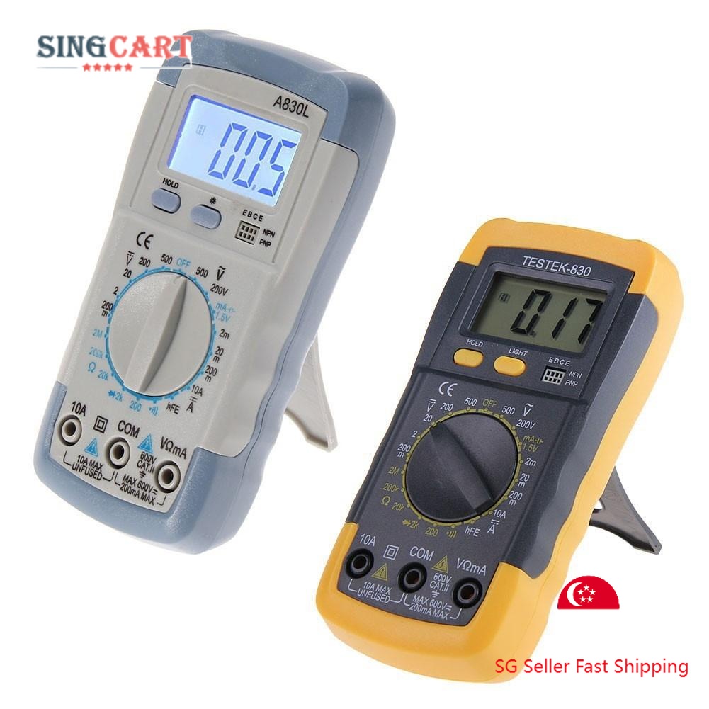 [SG Local Seller] Electrical LCD Digital Multimeter AC DC Voltmeter ...