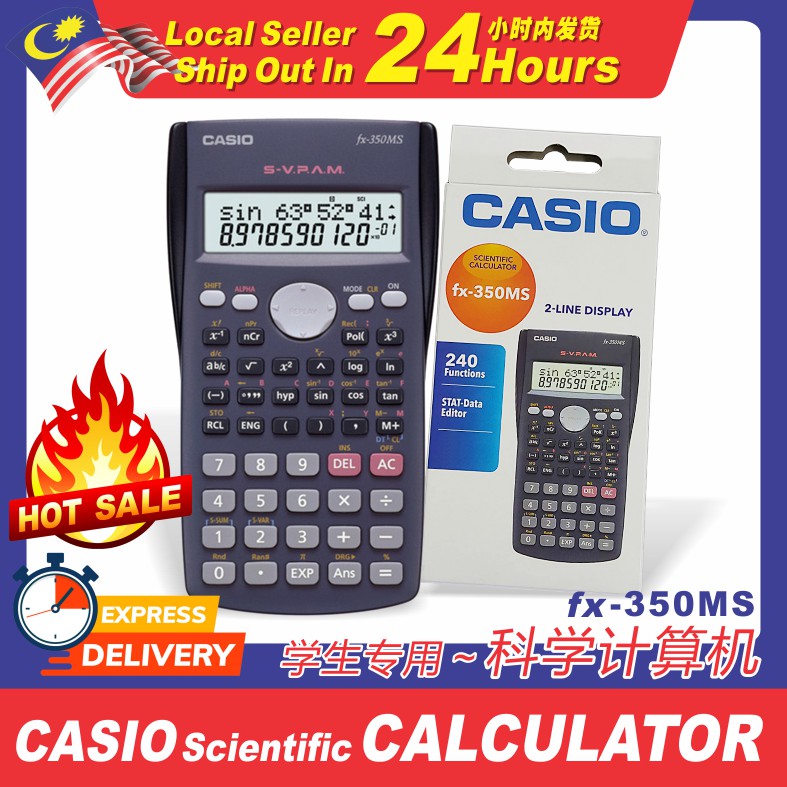 CASIO Scientific Calculator fx-350MS / ** fx-350MS 科学计算机~学生专用 | Shopee ...