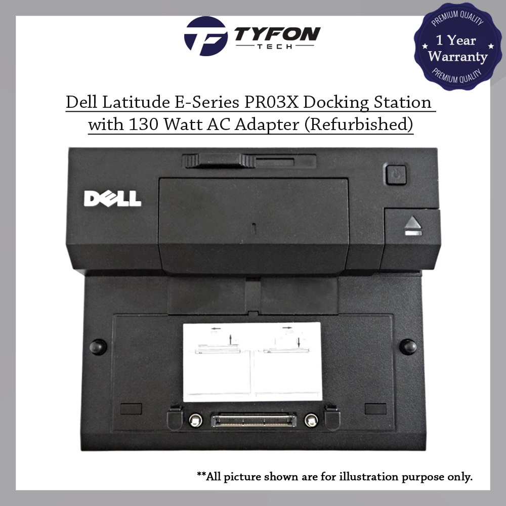Dell Latitude E-Series PR03X Docking Station with 130 Watt AC Adapter ...