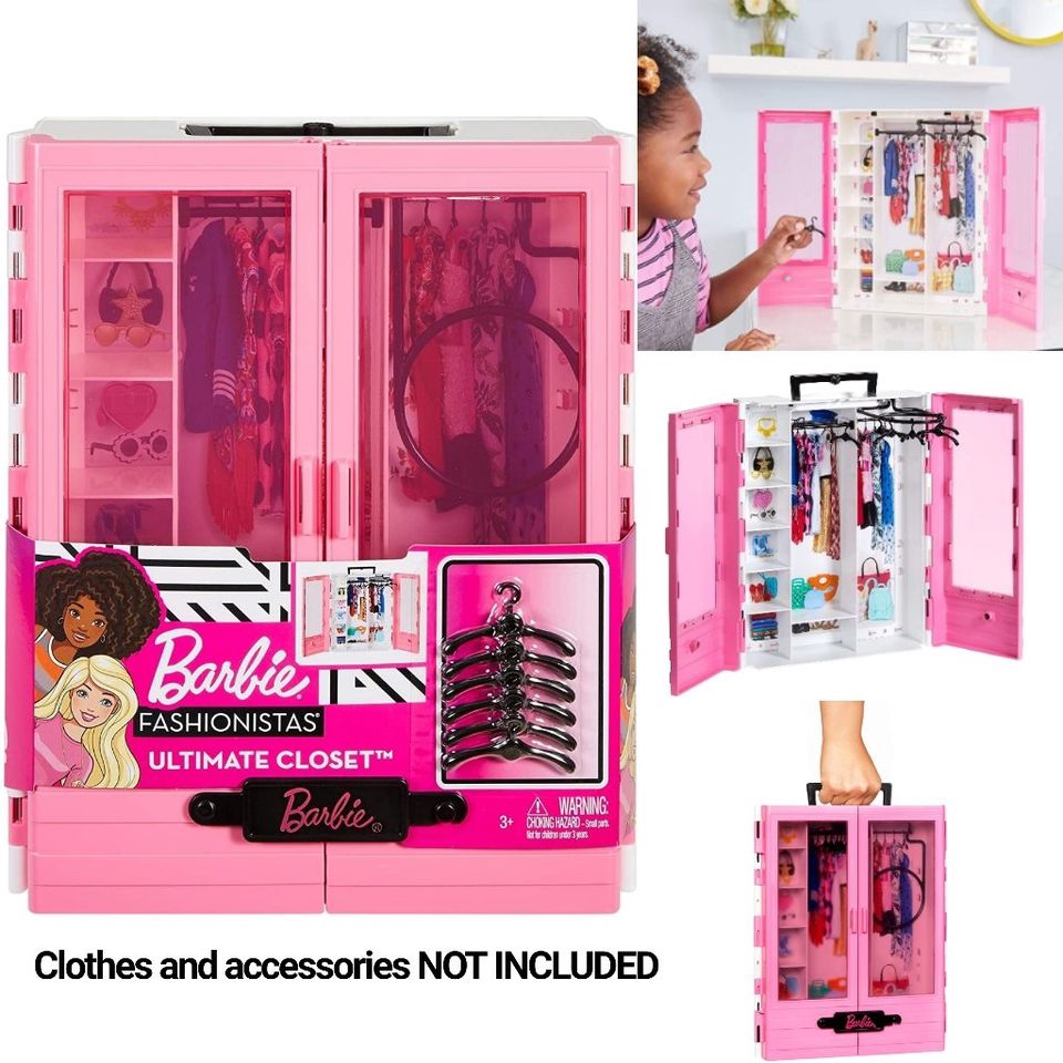Authentic Mattel Barbie Fashionistas Ultimate Closet Accessory Wardrobe ...