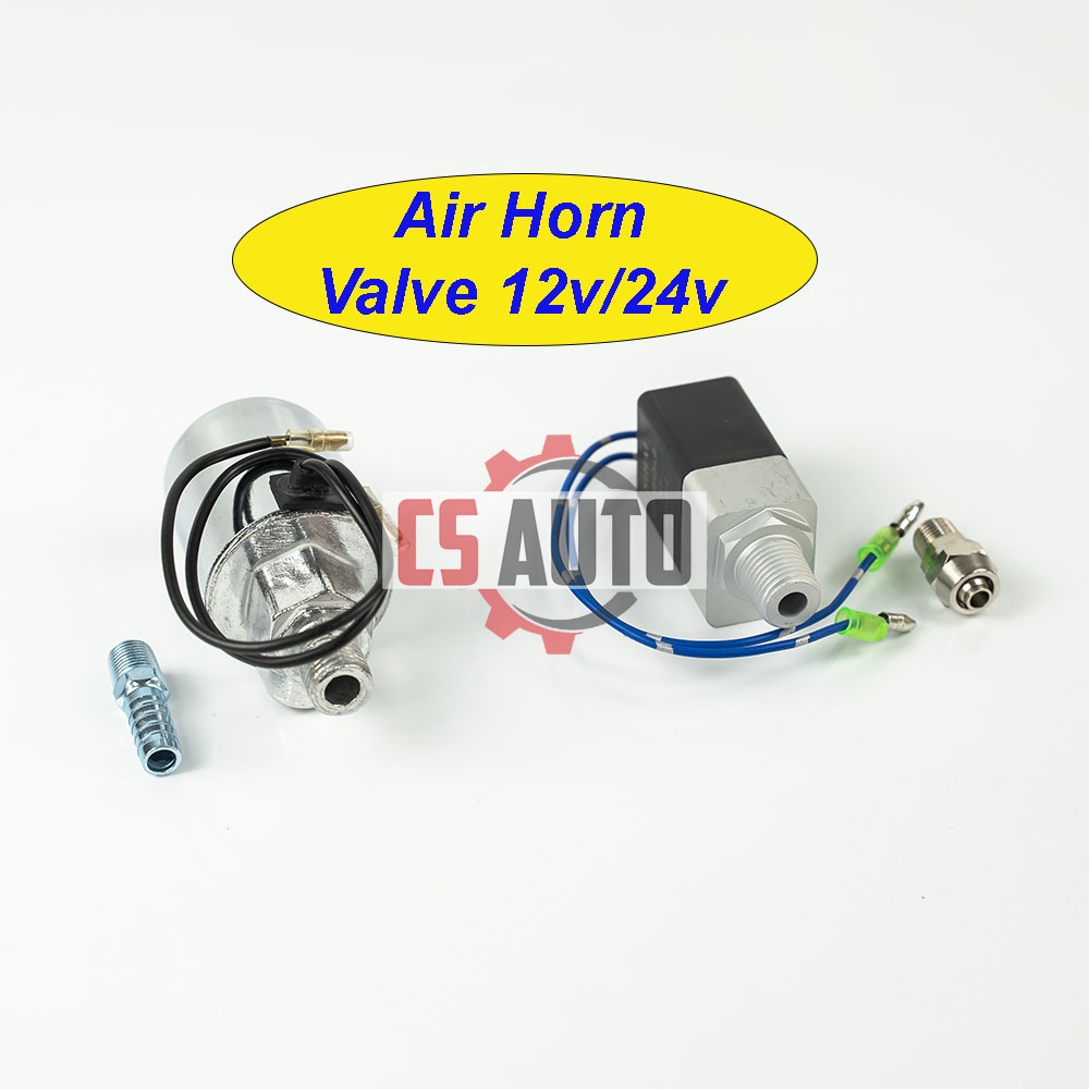 CS New 12V 24V Truck Lorry Trailer Air Horn Electric Solenoid Valve ...