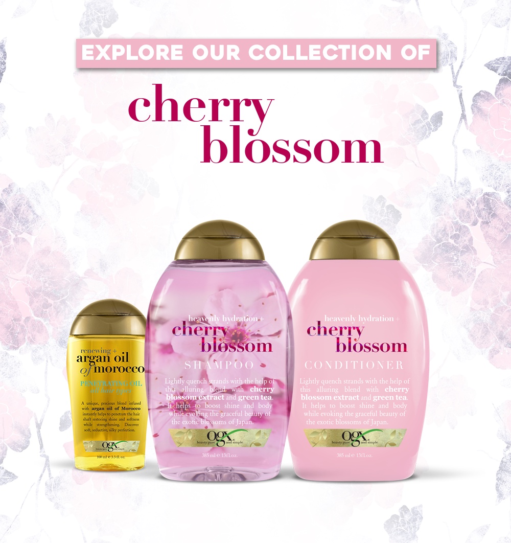 OGX Heavenly Hydration Cherry Blossom Shampoo 385ml | Shopee Singapore