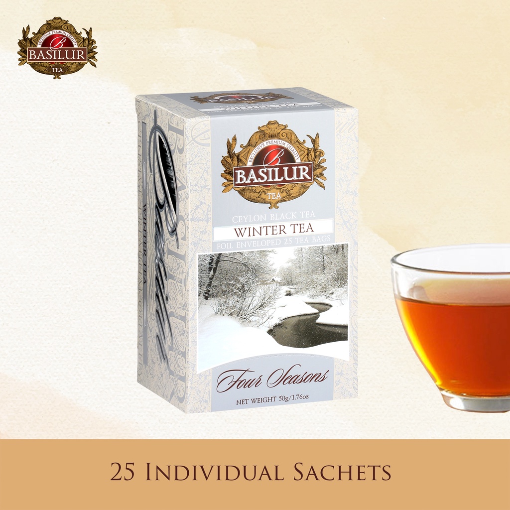 Basilur Four Seasons Winter Cranberry Black Tea (25 Sachets) | Shopee ...
