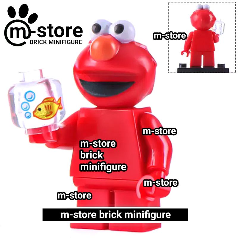 Brick sesame street elmo mini toy figure | Shopee Singapore