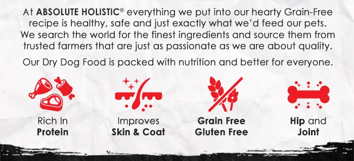 Absolute Holistic Grain Free Dog Dry Food | 1.5kg/9.9kg | Shopee Singapore