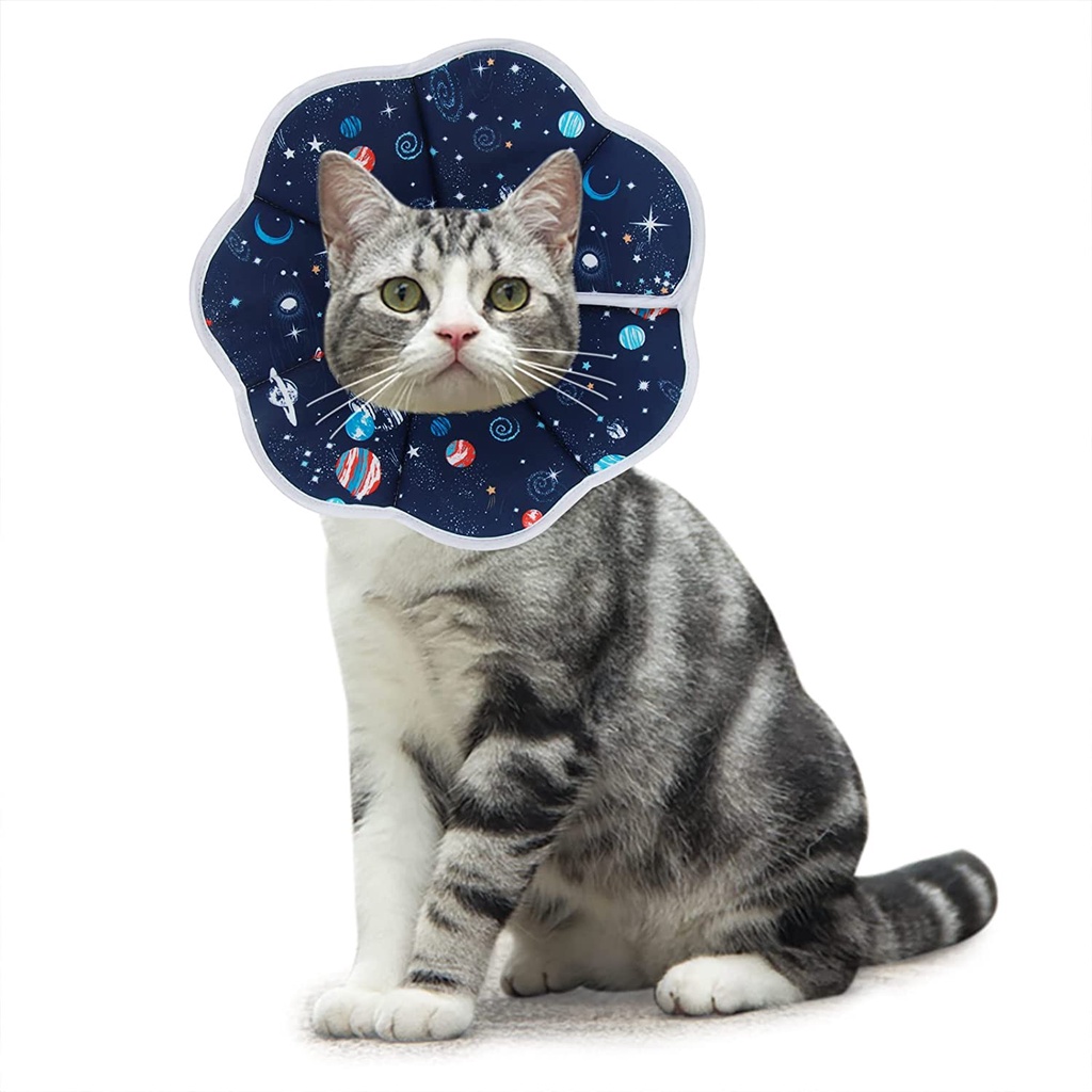 Soft Cat Recovery Collar, Protective Adjustable Pet Cone Collar for ...