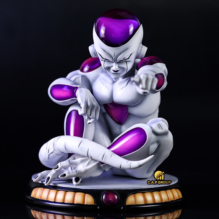 Dragon Ball model of Fide Frieza sitting pointing on the Spaceship in ...