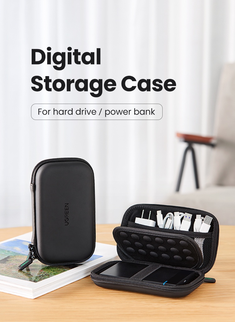 UGREEN External Storage Hard Case,Organizer Bag 2.5 Inch Hard Drives16 ...