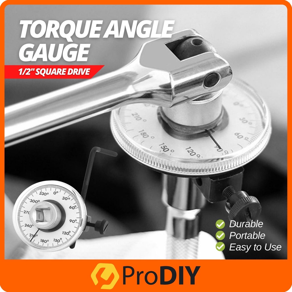 Torque Angle Gauge 1/2" Square Drive Angle Meter Torque Auto Angle ...