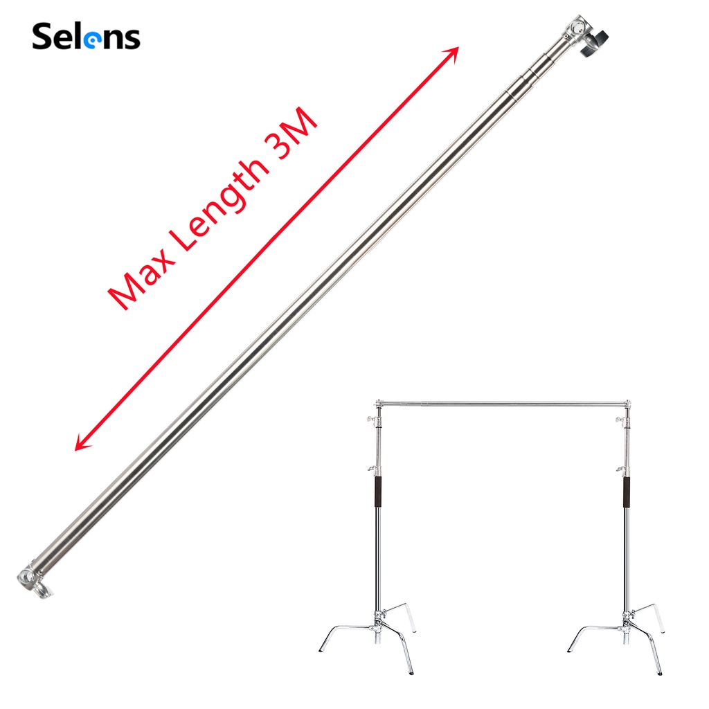 Selens Studio Backdrop Stand Crossbar Stainless Steel Telescopic Max ...