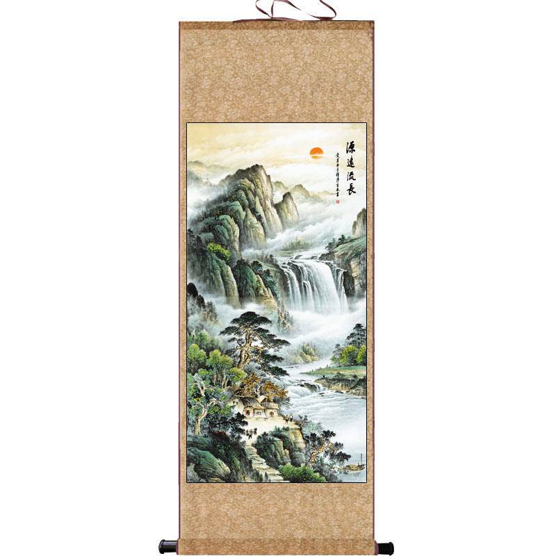 [Silk Scroll Painting] Bamboo Newspaper Safe Flower Bird Painting ...