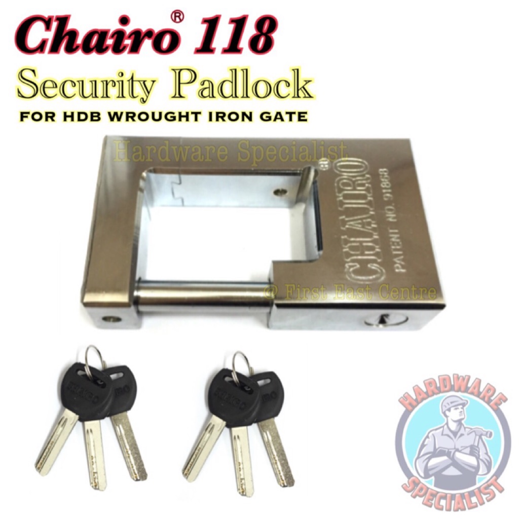 Chairo 118 Security Padlock (Suitable For Old/New BTO) | Shopee Singapore