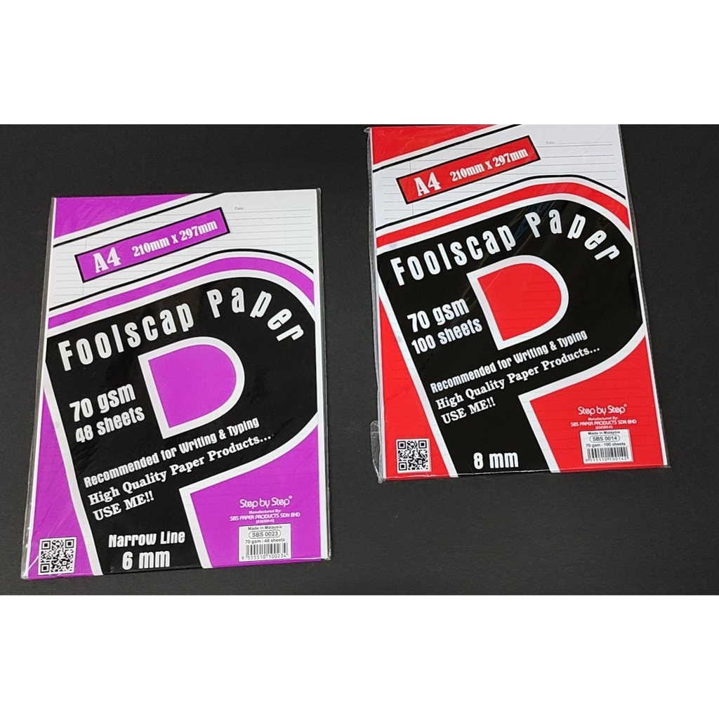 Step by Step A4 Size Foolscap Paper Exam Sheet 70g/100sheets 70g ...