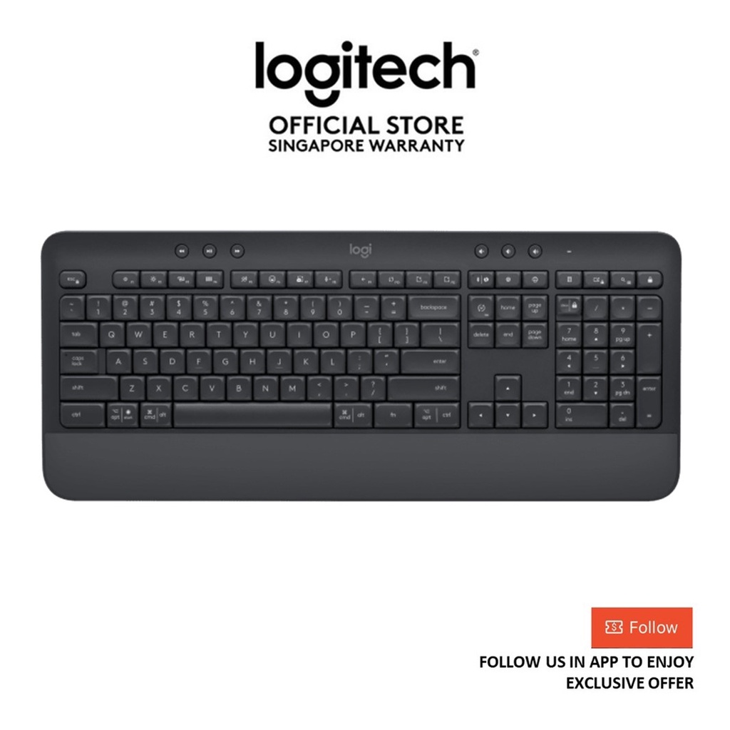 Logitech Signature K650 Wireless Bluetooth Keyboard With Integrated ...
