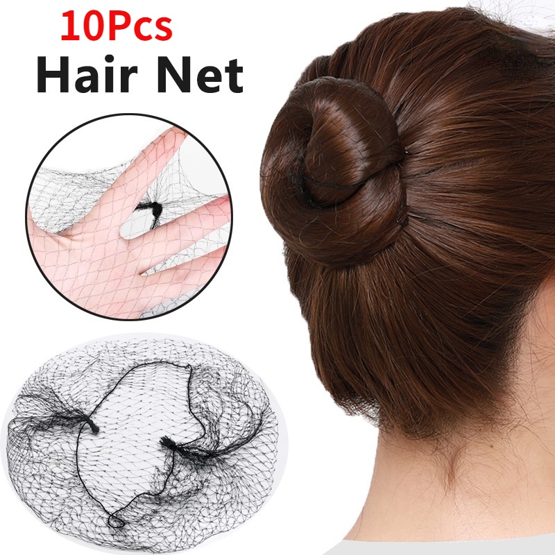10Pcs 30/50/60cm Elastic Hairnets for Women Girls Invisible Mesh Hair ...