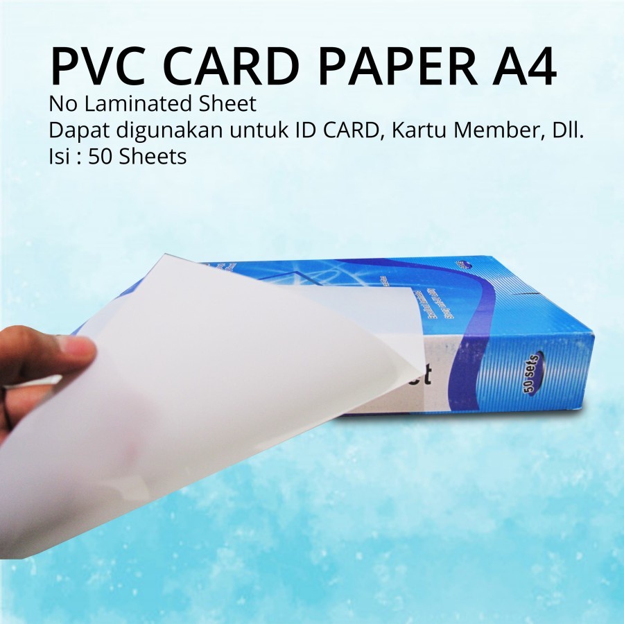 Id CARD MATERIAL / PVC ID CARD PAPER 1 PACK CONTAINS 50 PCS A4 SIZE | Shopee Singapore