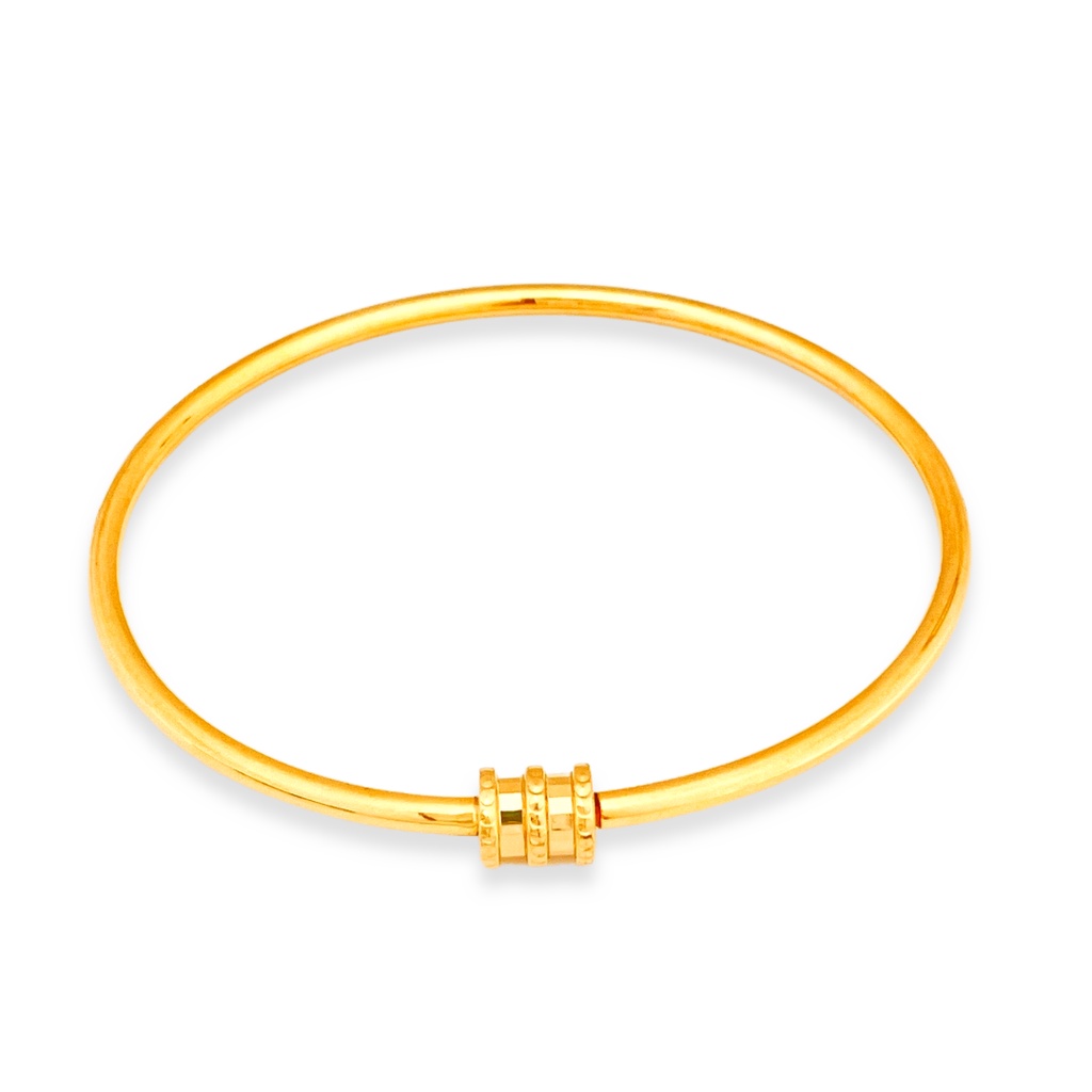 Top Cash Jewellery 916 Gold Barrel Charm Bangle | Shopee Singapore