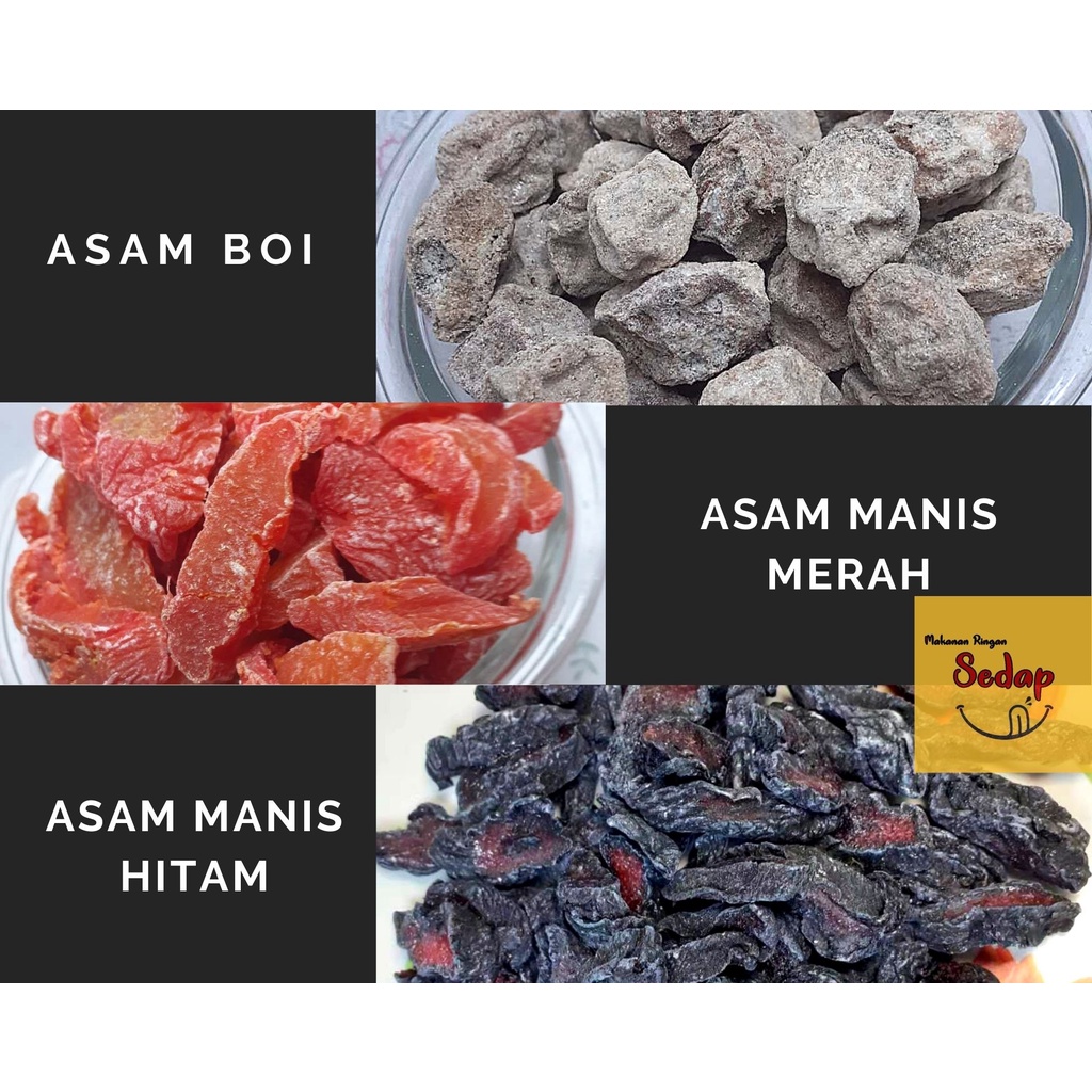 250g 500g Pelbagai Jenis Asam Jeruk (Asam Boi, Asam Manis Merah, Asam ...