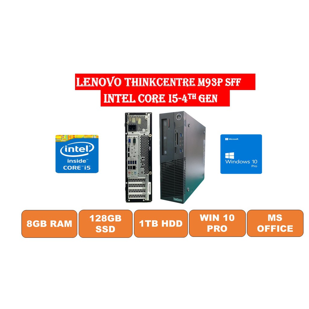 Lenovo Thinkcentre M93p SFF desktop i5 4th Gen 8gb Ram 128gb SSD (OS ...