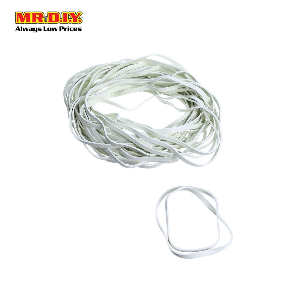 MR.DIY White Elastic Rubber Band 400X5MM | Shopee Singapore