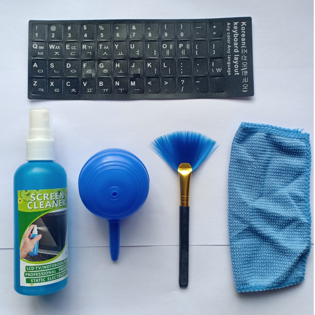 Korean keyboard sticker with free computer cleaning kit. z186 | Shopee ...