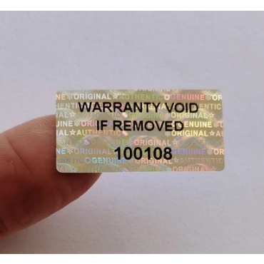 30x15mmm, Holograph Warranty Serial Number Stickers W No Barcode ...