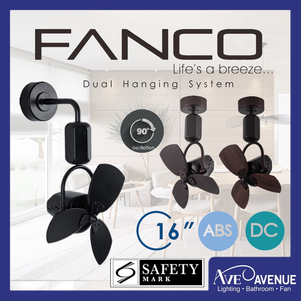 Fanco DONO 16 Inch DC Motor Corner Fan with Remote Control | Shopee ...