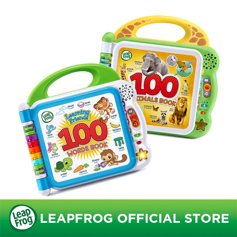 LeapFrog Learning Friends 100 Words Book + 100 Animals Book Educational ...