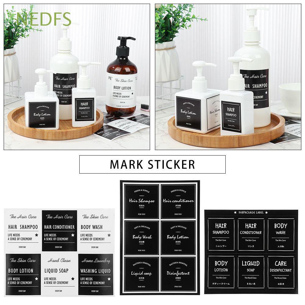 NEDFS Refillable Bottles Marker Stickers Dust-proof Simplicity Skin ...