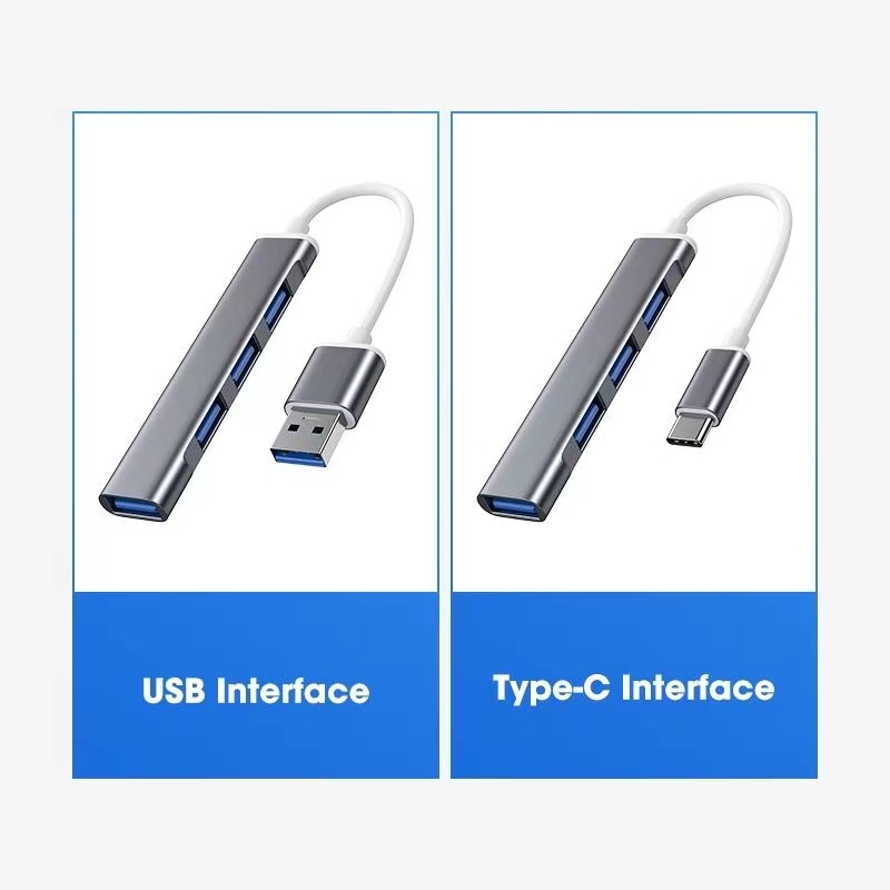 Type-C To 4 Usb Hub Expander Ultra-Thin Mini Portable 4-Port Usb 3.0 Hub Usb Power Interface ...