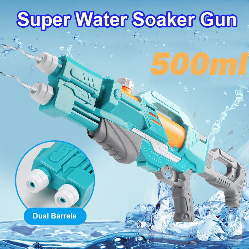 500ml High-Capacity Dual Barrels Super Water Soaker | Shopee Singapore